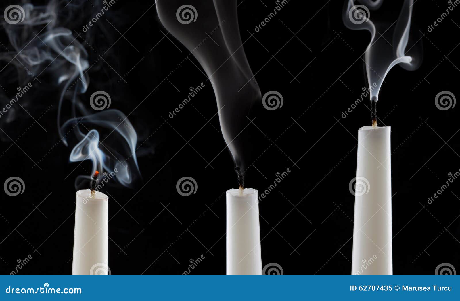 Extinguished Candle with Smoke Stock Image - Image of religious ...