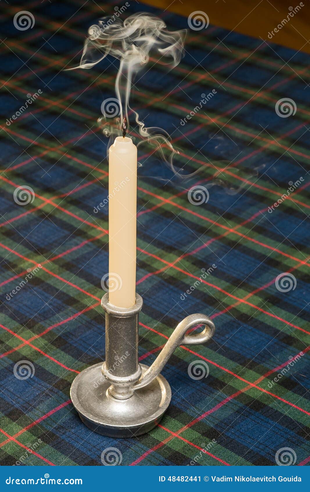 Extinguished Candle with Smoke Stock Image - Image of mourn, life: 48482441