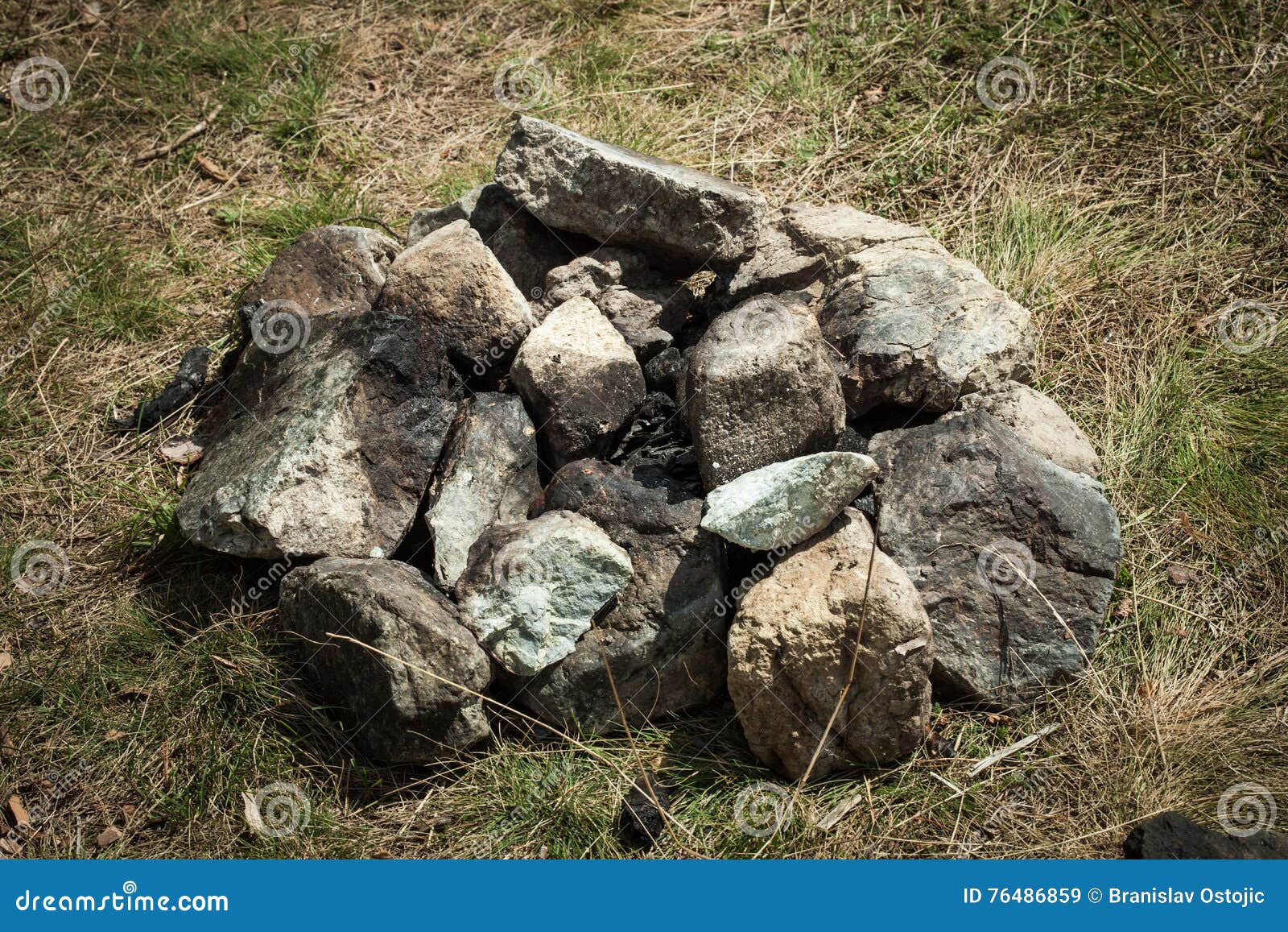 Extinguished Fire-place in Nature Stock Image - Image of outdoor ...