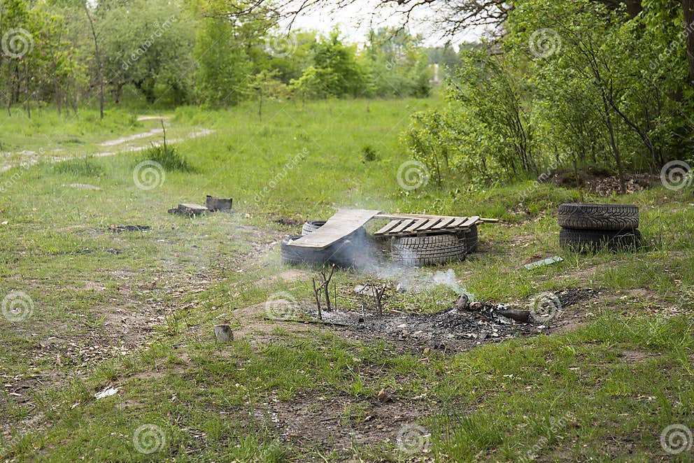 Extinguished Left Bonfire in Nature, the Concept of Danger Forest ...