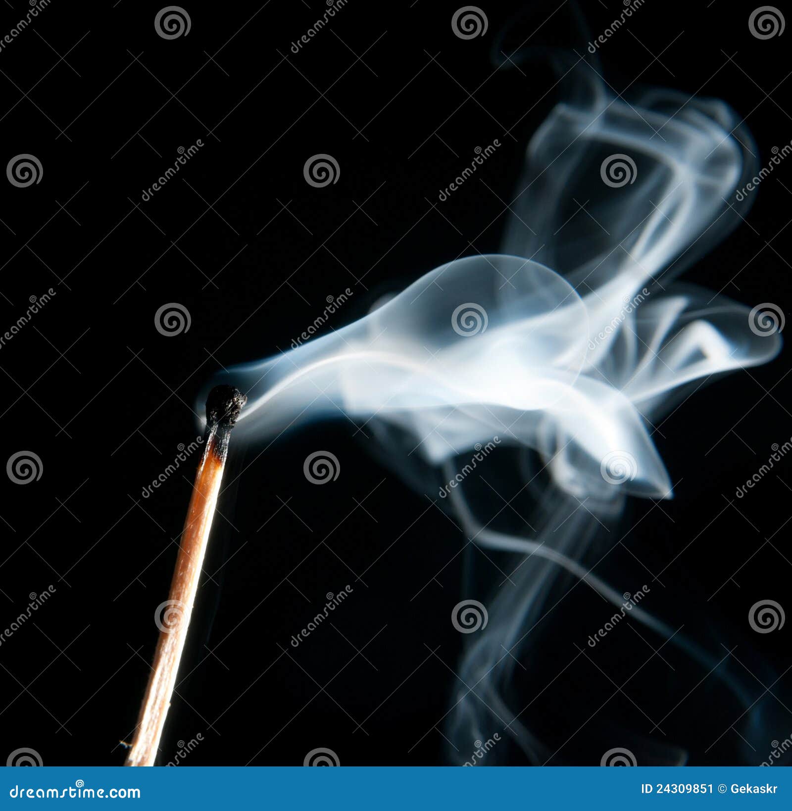 Extinguished the Match with Smoke Stock Image - Image of match ...