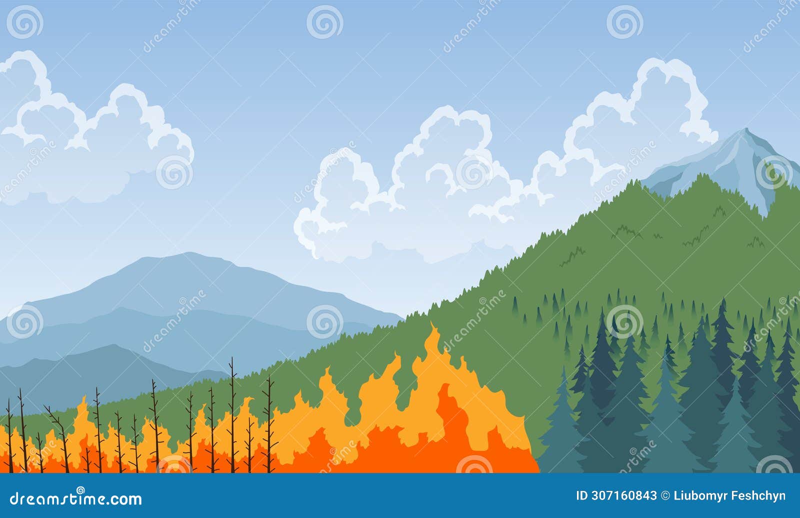 Extinguishing Forest Fire. Remote Extinguishing of Fires in Mountainous ...