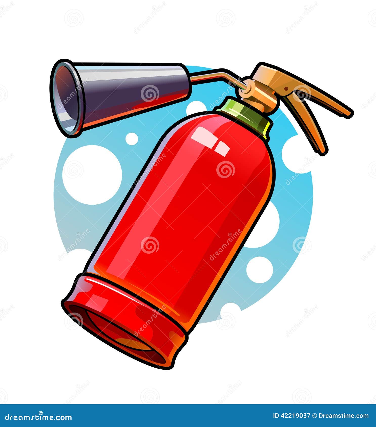 Extintor ilustração do vetor. Ilustração de flama, sinais - 42219037