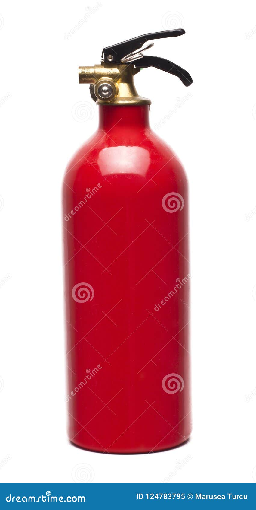Extintor aislado en blanco imagen de archivo. Imagen de blanco - 124783795