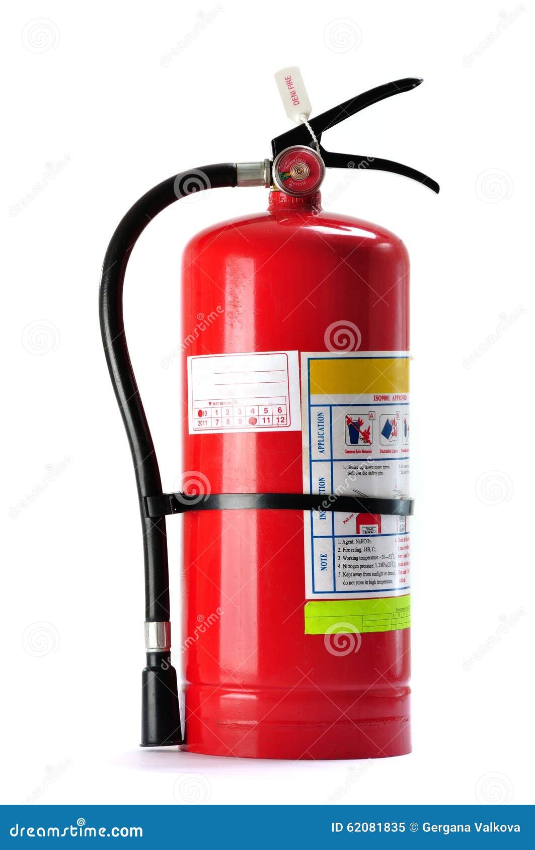 Extintor, Aislado En Blanco Imagen de archivo - Imagen de bombero ...