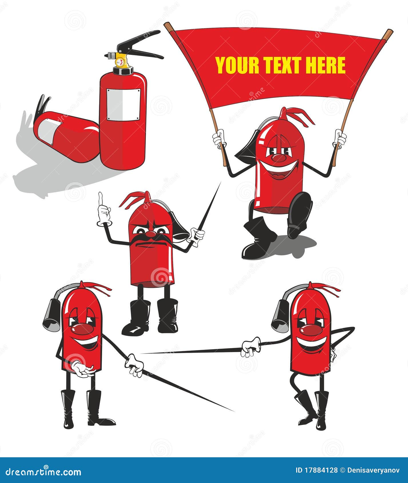 Extintores ilustración del vector. Ilustración de extinguidor - 17884128