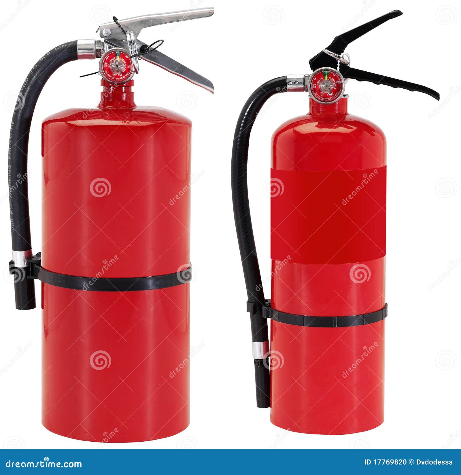 Extintores Aislados En Fondo Blanco Foto de archivo - Imagen de protect ...
