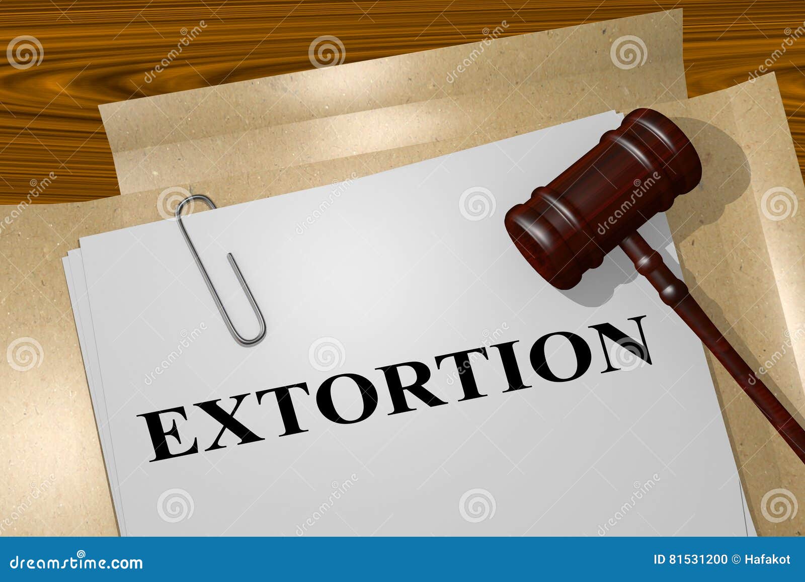Extorsión - concepto legal stock de ilustración. Ilustración de ...