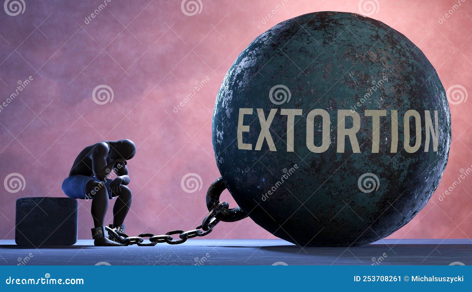Extortion that limits life stock image. Image of slave - 253708261