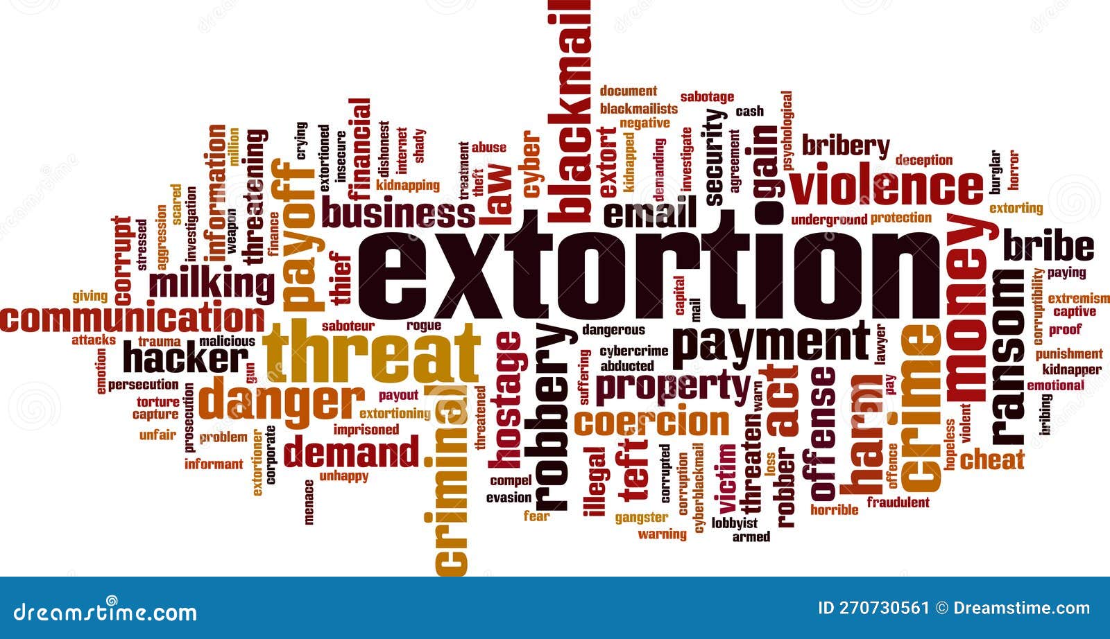 Extortion word cloud stock vector. Illustration of cheat - 270730561