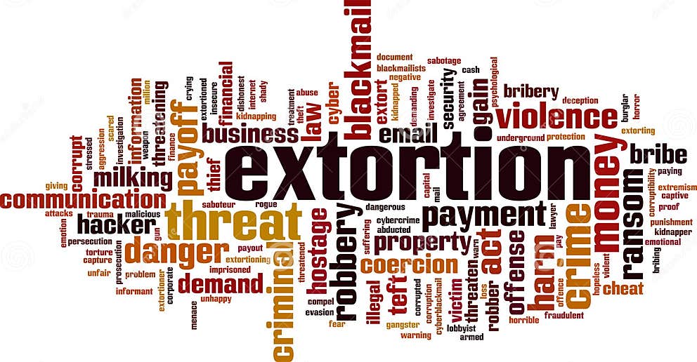 Extortion word cloud stock vector. Illustration of cheat - 270730561
