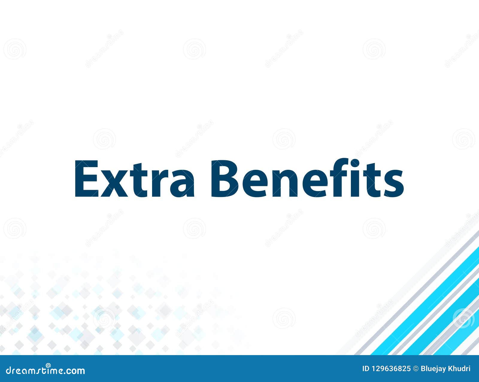Extra Benefits Modern Flat Design Blue Abstract Background Stock ...