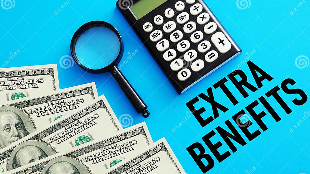 Extra Benefits are Shown Using the Text Stock Image - Image of ...