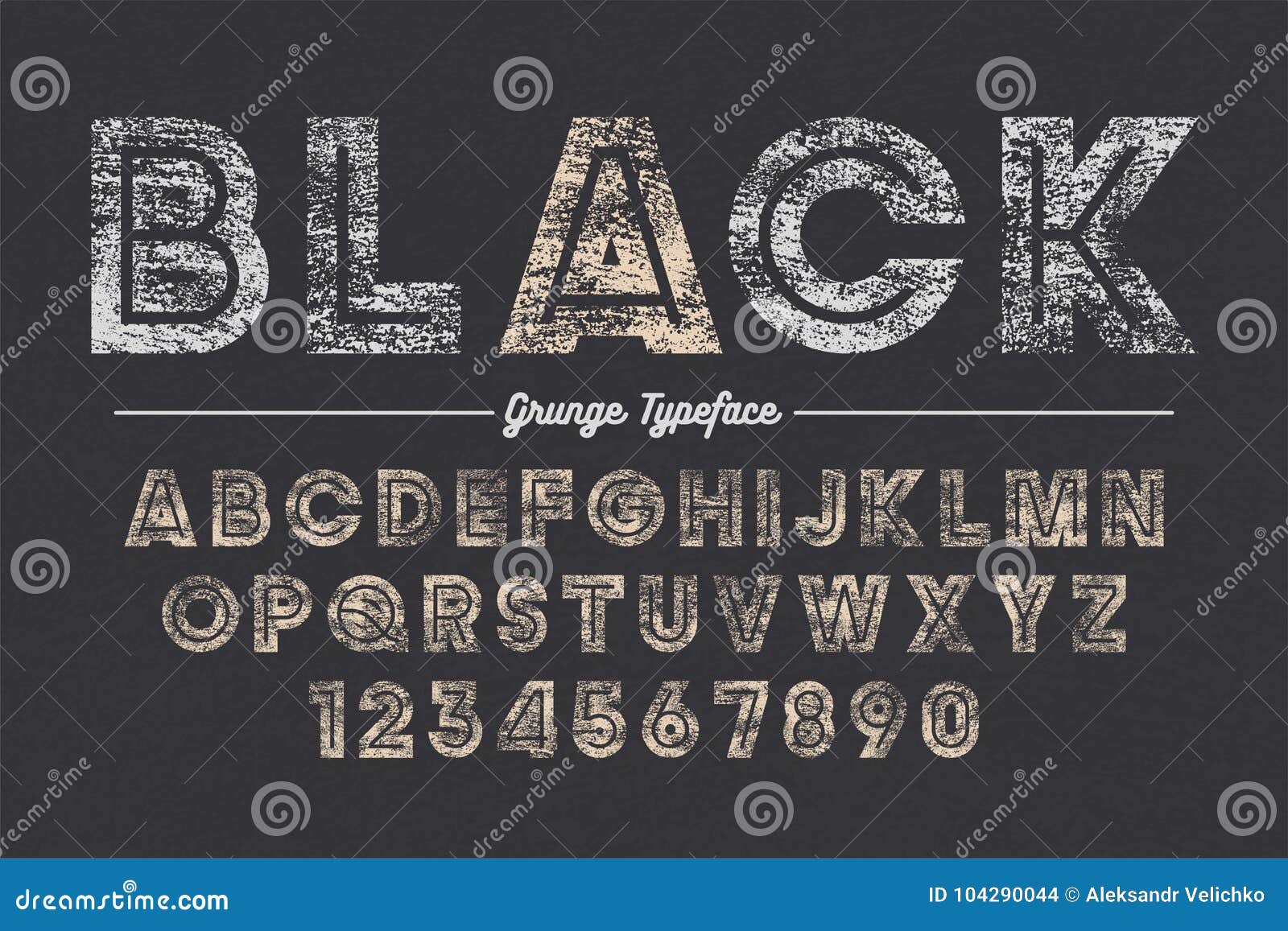 Decorative Font.Vector Art Alphabet On Grey Background. | CartoonDealer ...