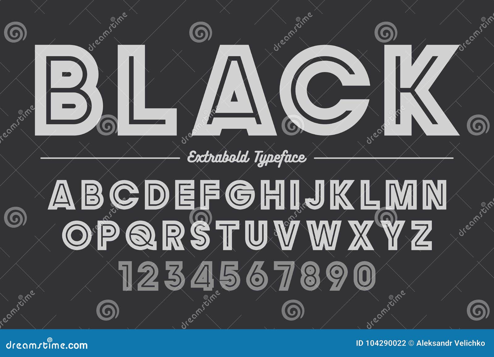 Extra Bold Vector Decorative Bold Font Design, Alphabet, Typefac Stock ...