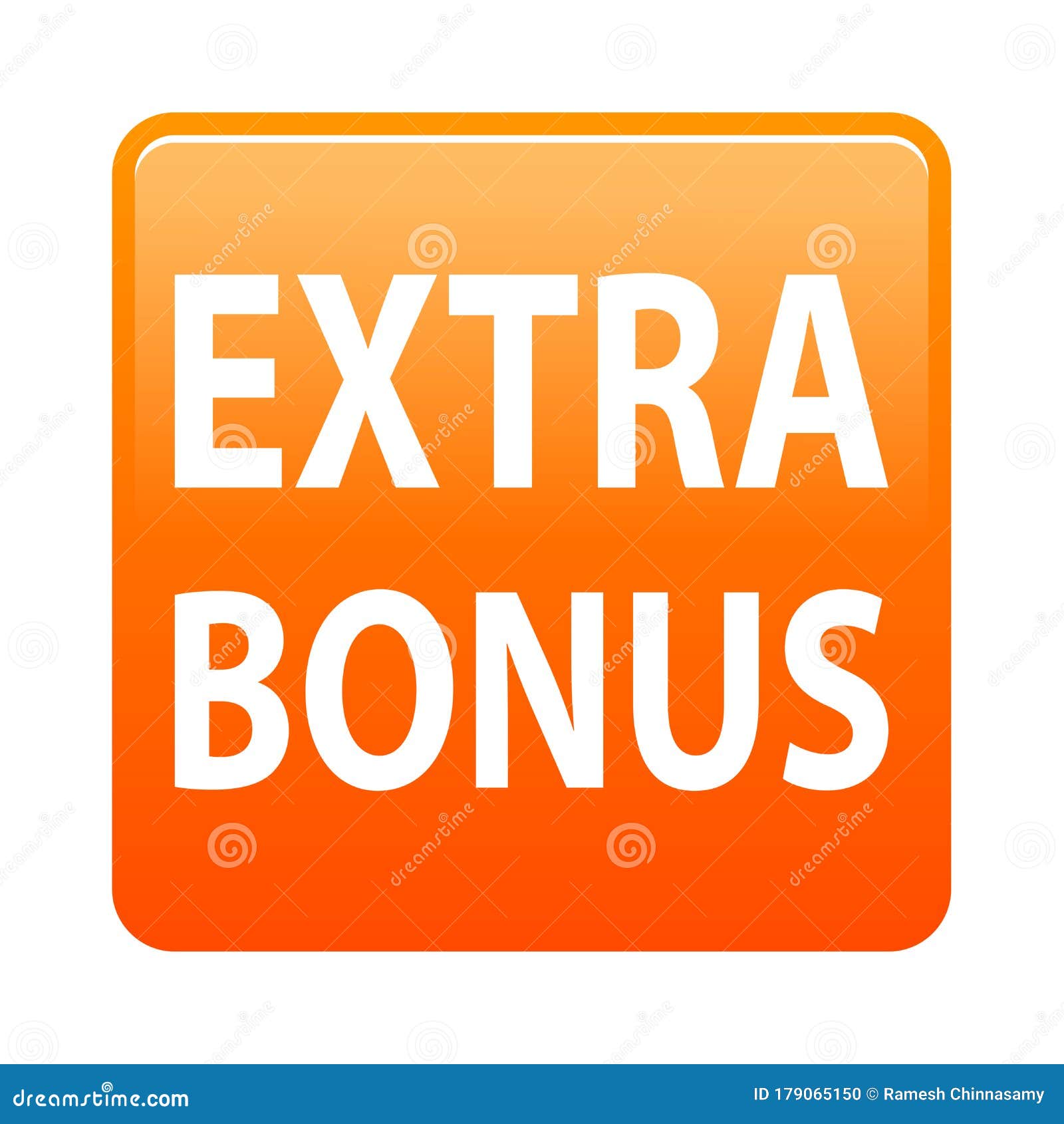 Extra bonus button stock vector. Illustration of expense - 179065150