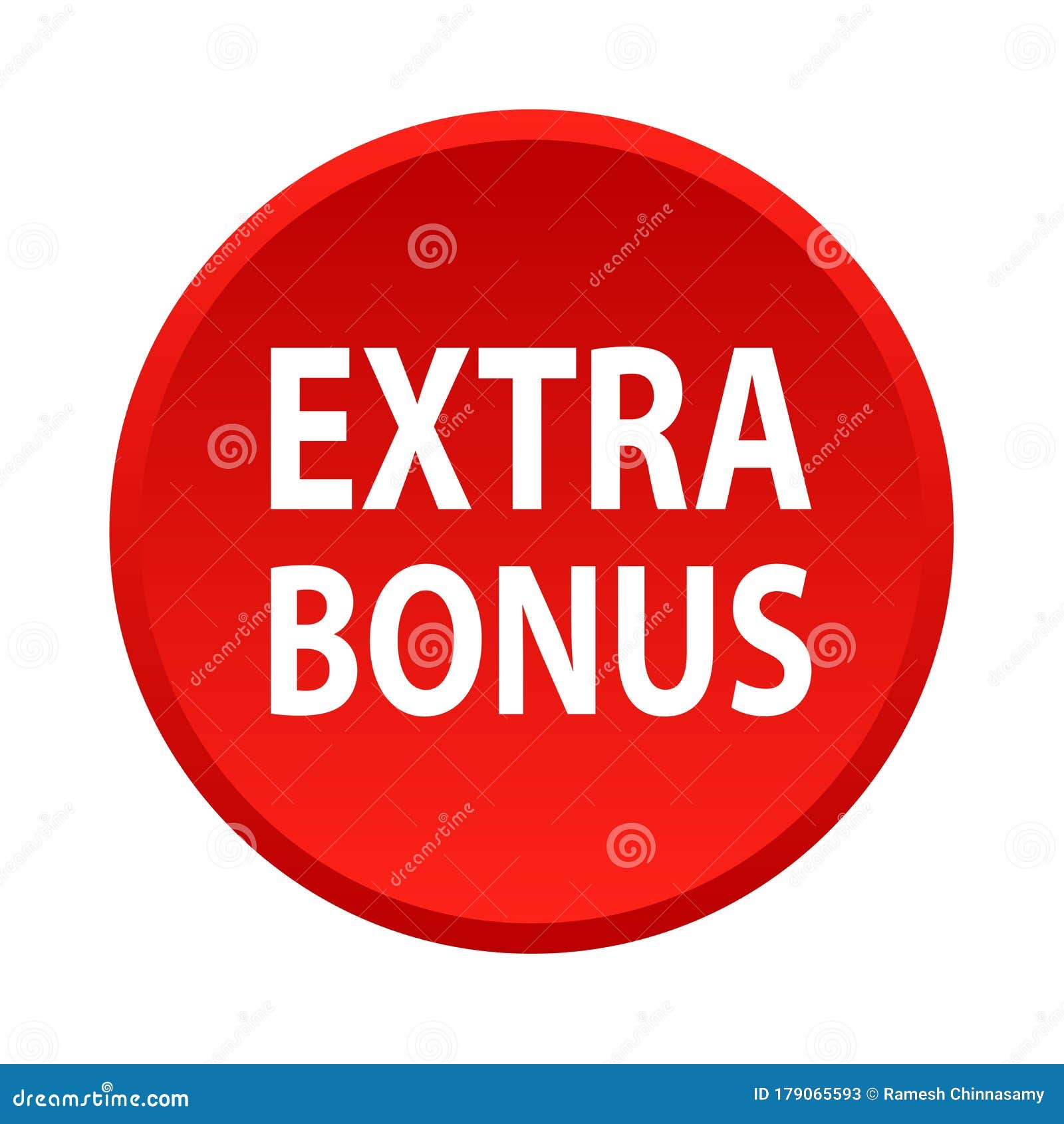 Extra bonus button stock vector. Illustration of cash - 179065593