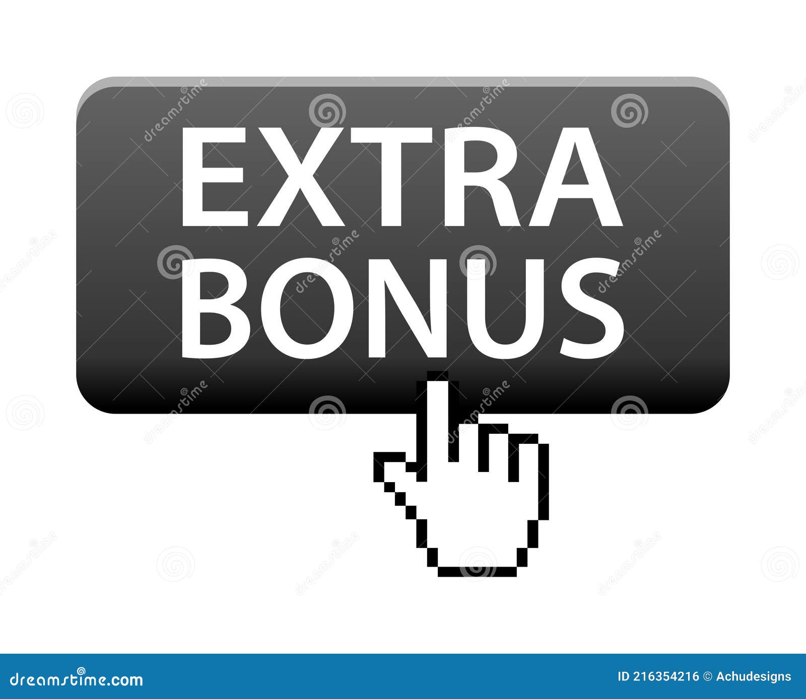 Extra bonus button stock vector. Illustration of cursor - 216354216