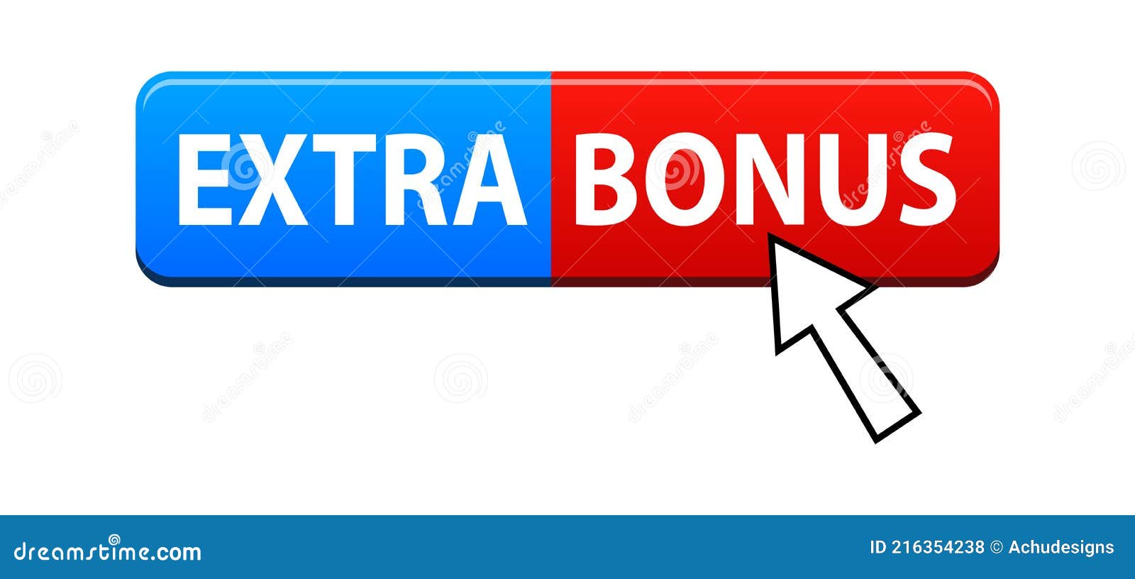 Extra bonus button stock vector. Illustration of computer - 216354238