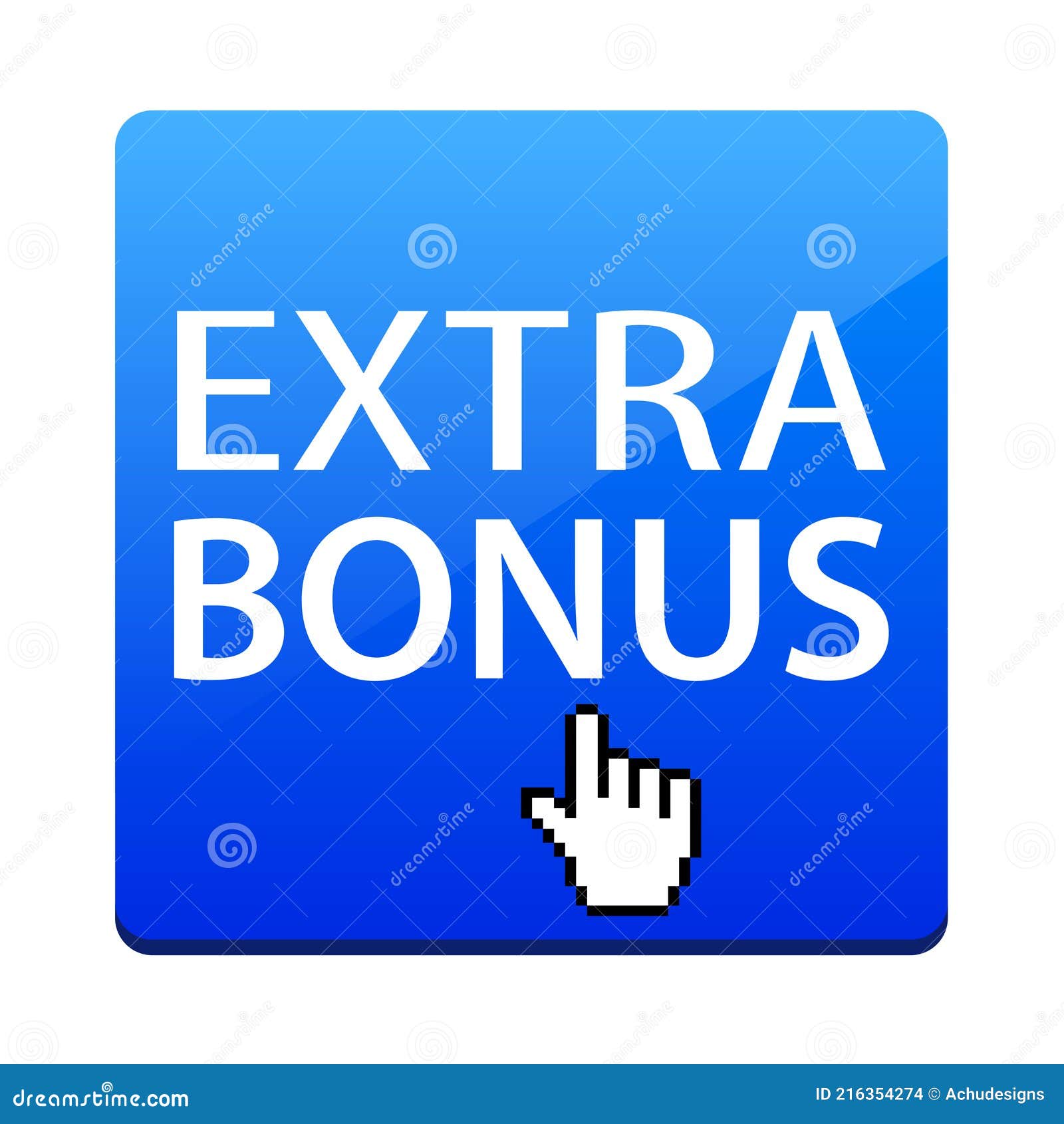 Extra bonus button stock vector. Illustration of campaign - 216354274