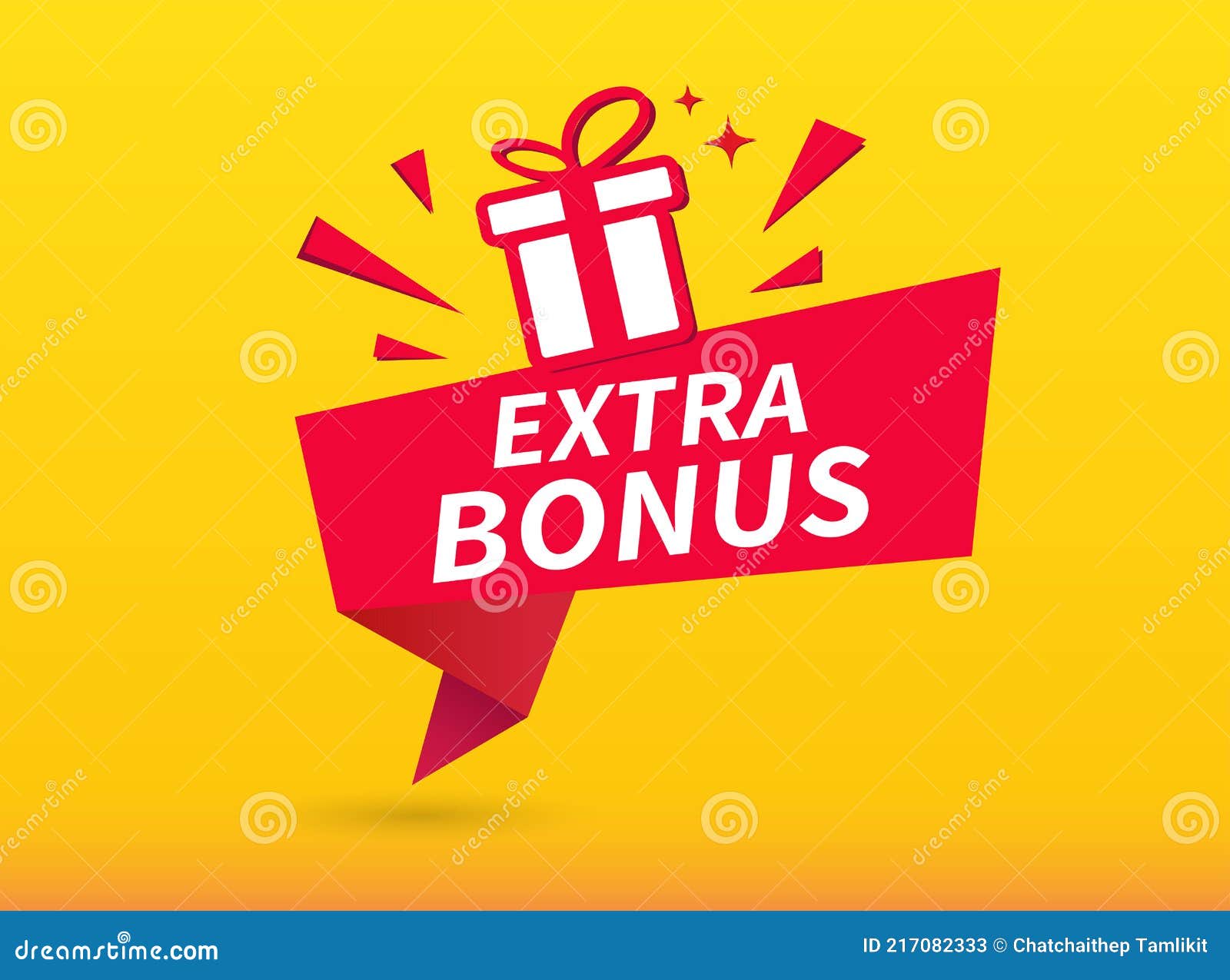 Extra Bonus Banner Design on Yellow Background. Element Design for Web ...