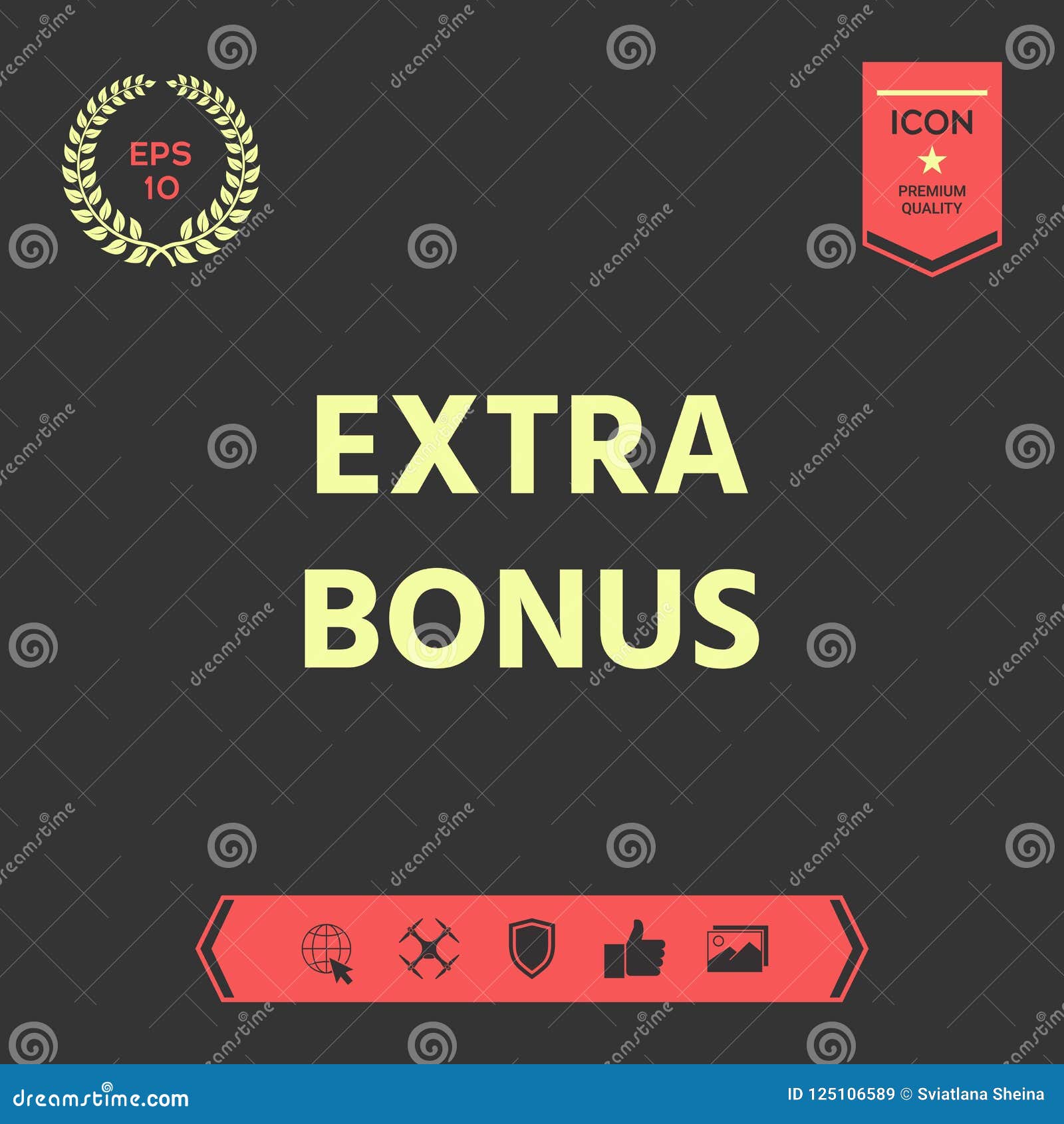 Extra Bonus - Button . Graphic Elements for Your Design Stock Vector ...