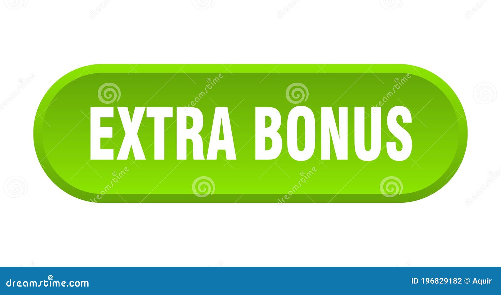 Extra Bonus Button. Rounded Sign on White Background Stock Vector ...