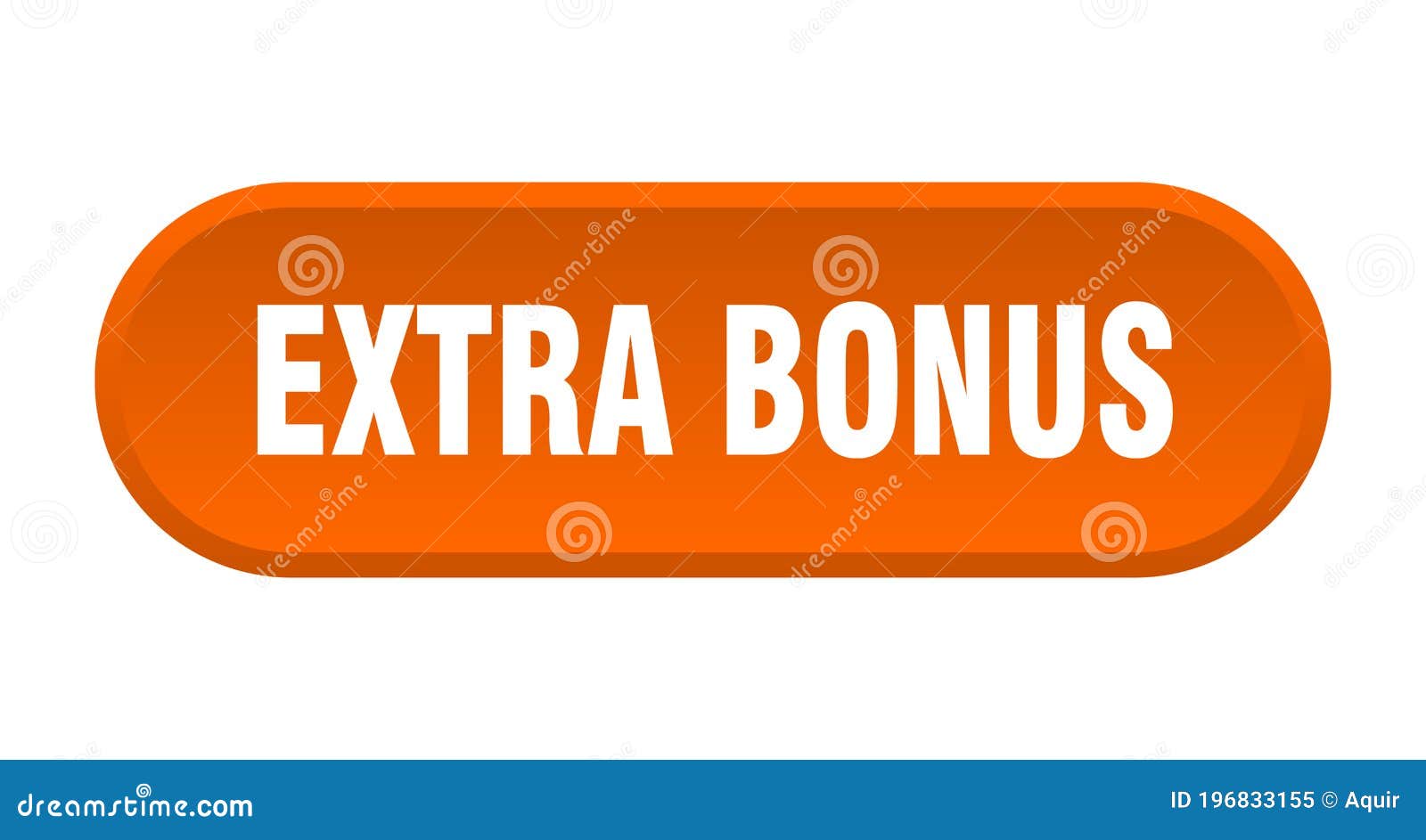 Extra Bonus Button. Rounded Sign on White Background Stock Vector ...
