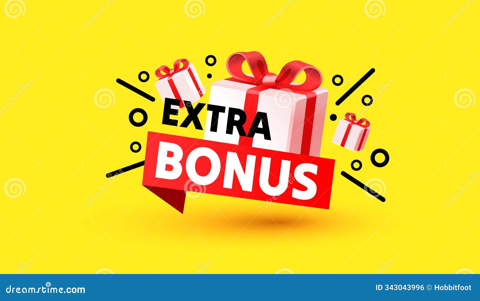 Extra Bonus Gift, Gift Tag, Free Product. Web Sticker. Vector ...