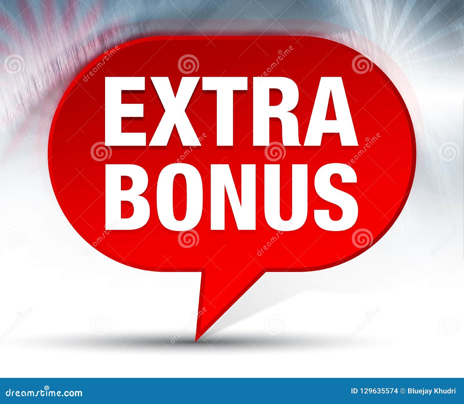 Extra Bonus Red Bubble Background Stock Illustration - Illustration of ...