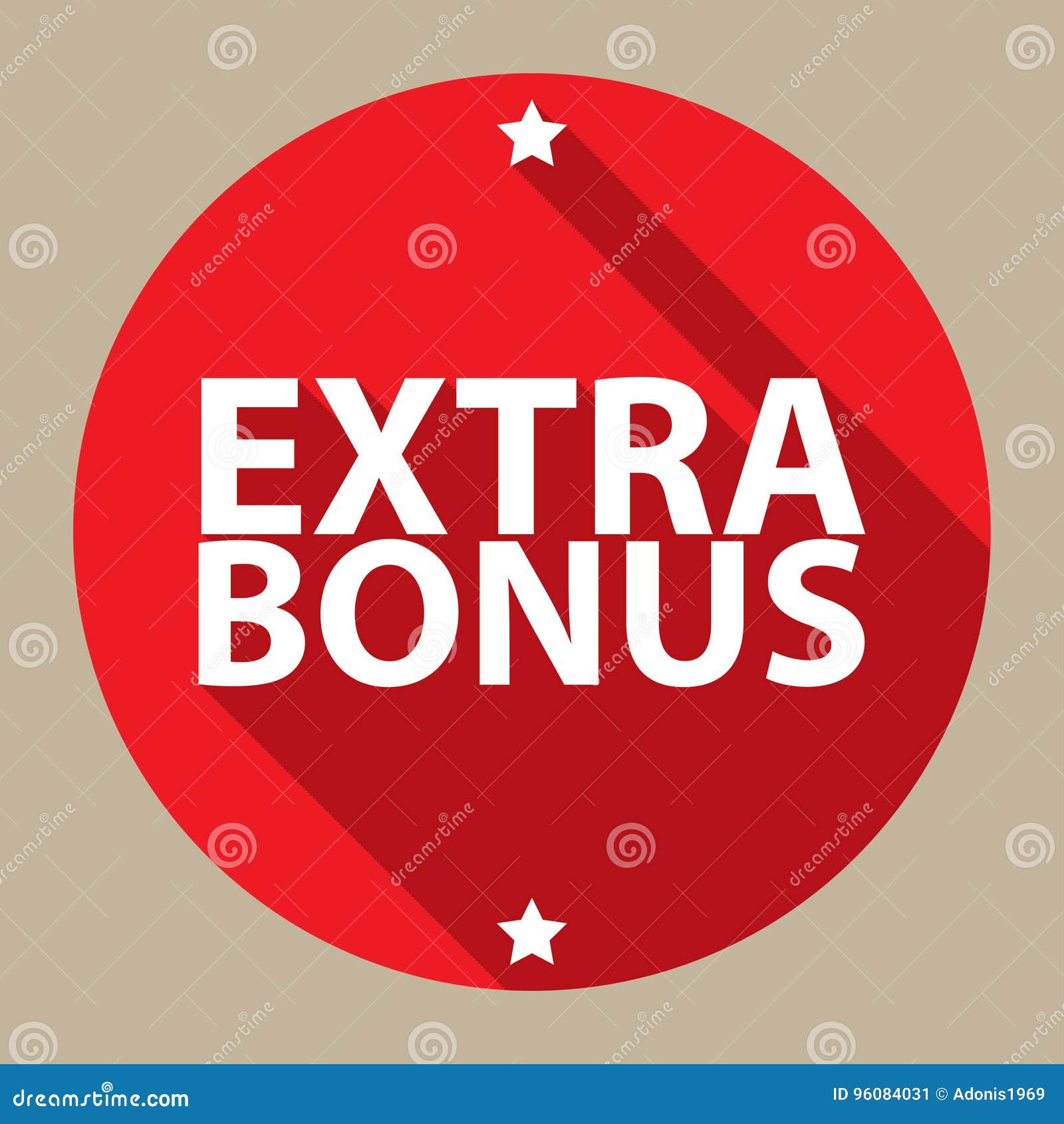 Extra bonus sign stock vector. Illustration of star, extra - 96084031