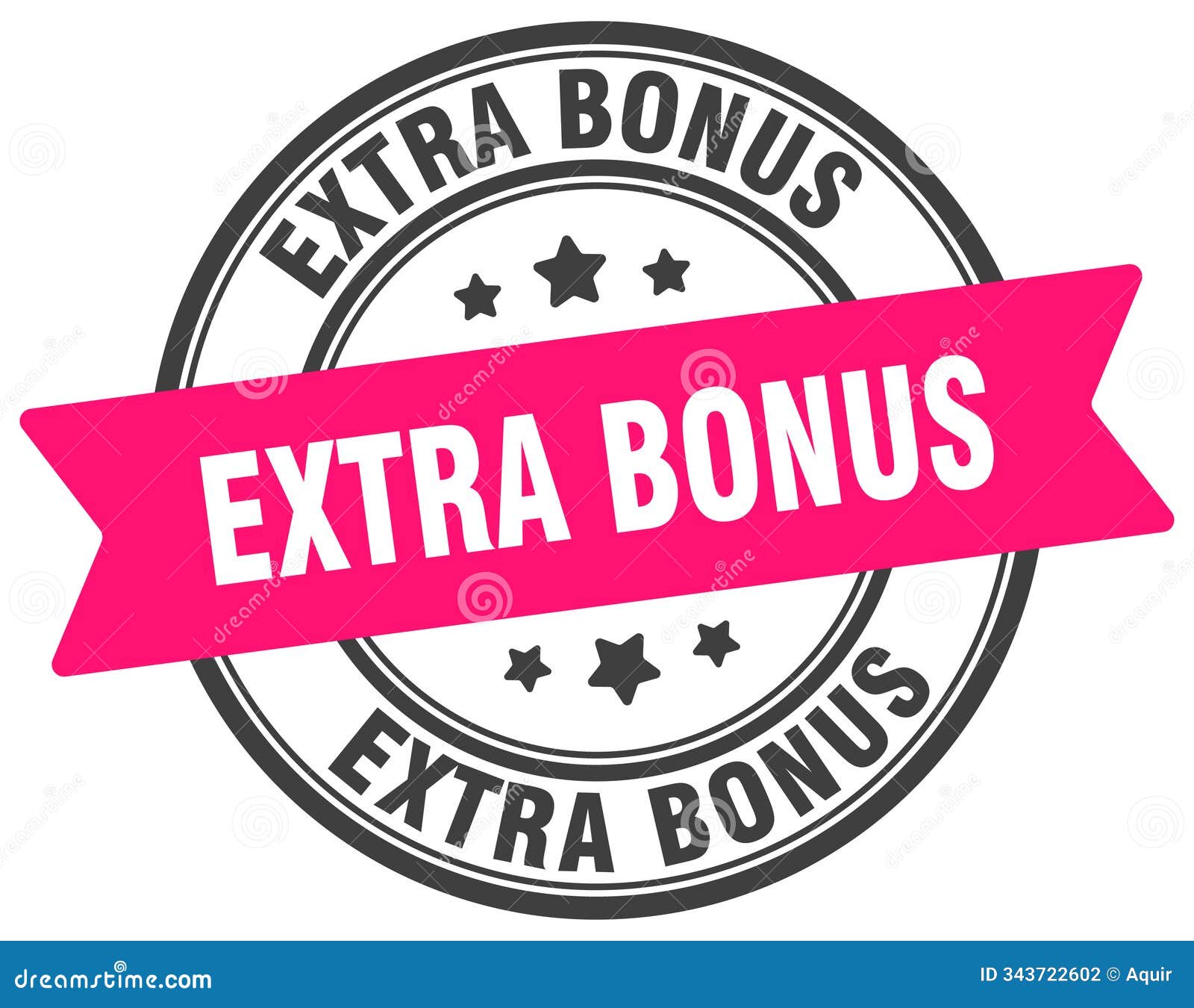 Extra Bonus Stamp. Extra Bonus Label on Transparent Background. Round ...