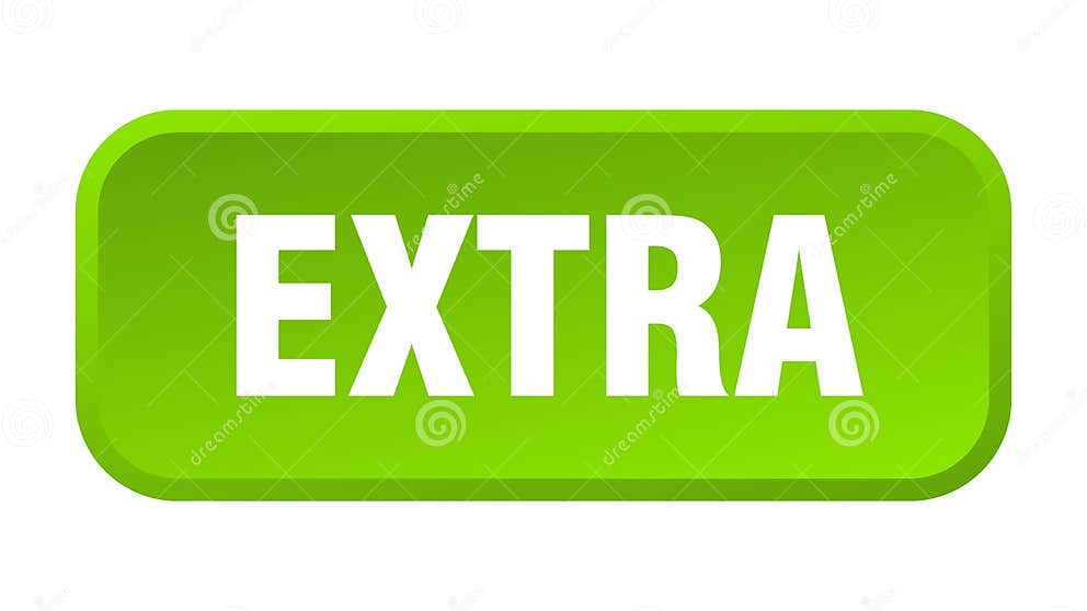 Extra Button. Extra Square 3d Push Button Stock Vector - Illustration ...