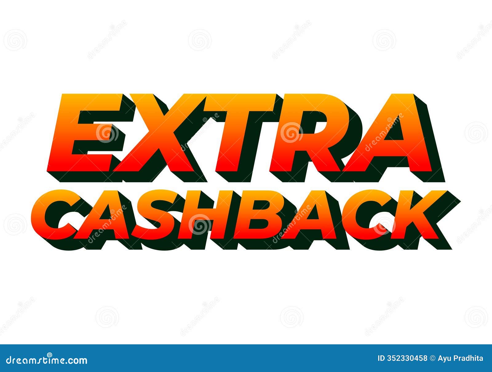 Extra Cash Back. Text Effect with Extra Bold Font for Social Media Ads ...