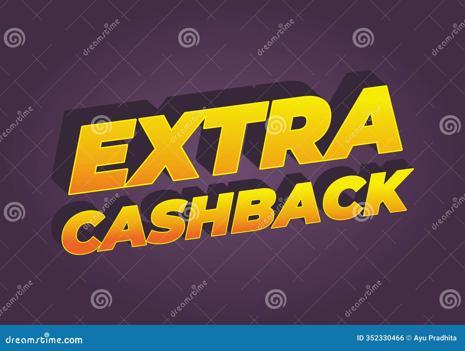 Extra Cash Back. Text Effect with Extra Bold Font for Social Media Ads ...