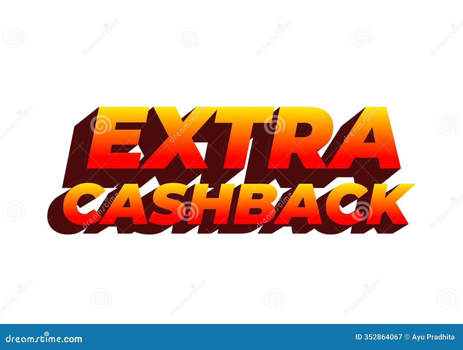 Extra Cash Back. Text Effect with Extra Bold Font for Social Media Ads ...