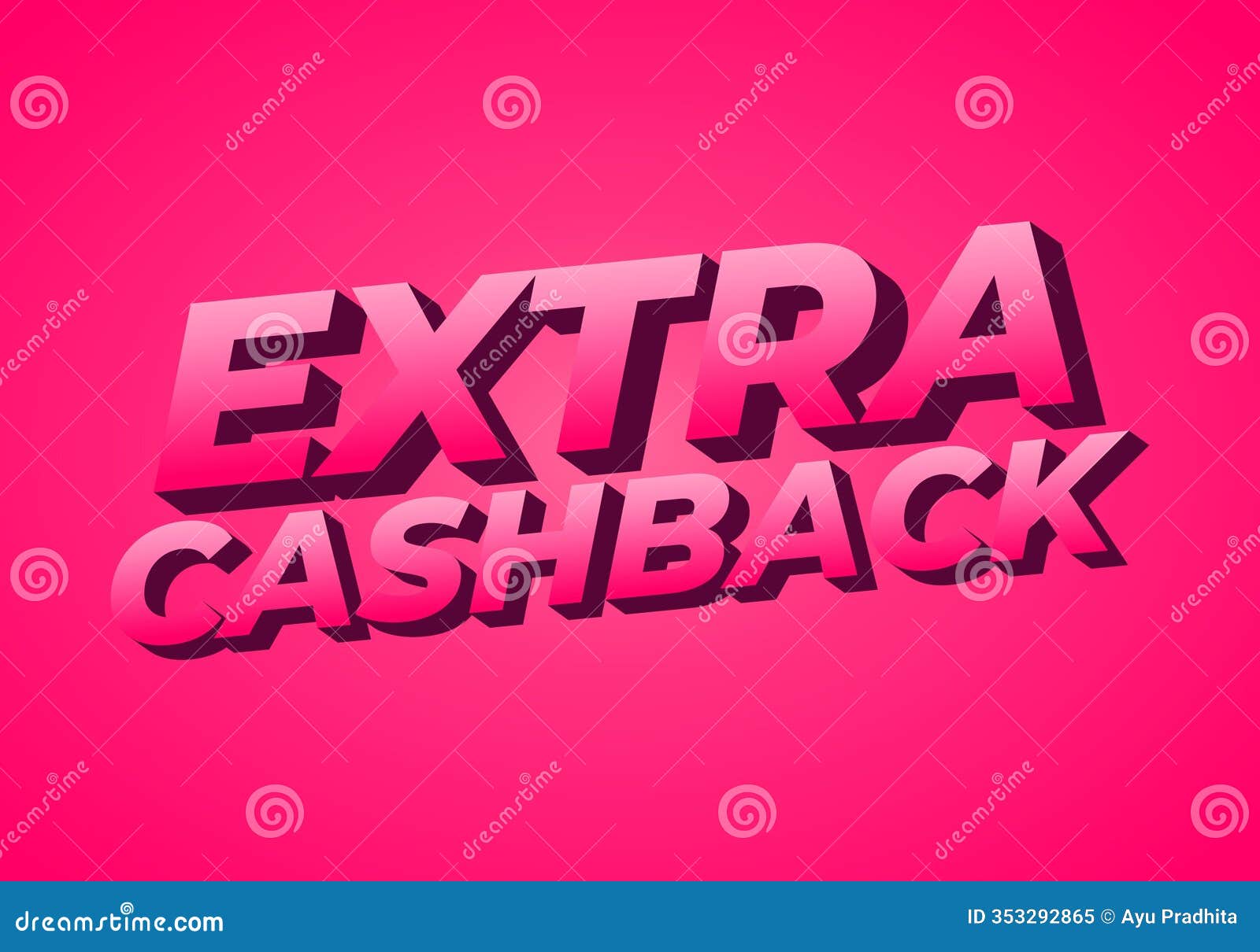 Extra Cash Back. Text Effect with Extra Bold Font for Social Media Ads ...