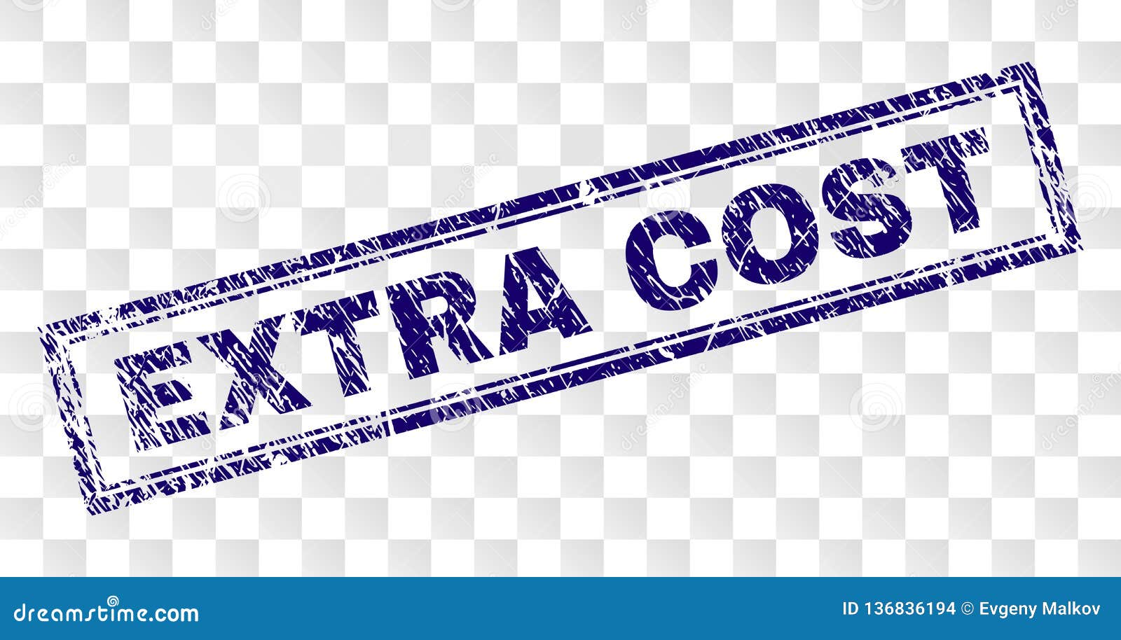 Scratched EXTRA COST Rectangle Stamp Stock Vector - Illustration of ...