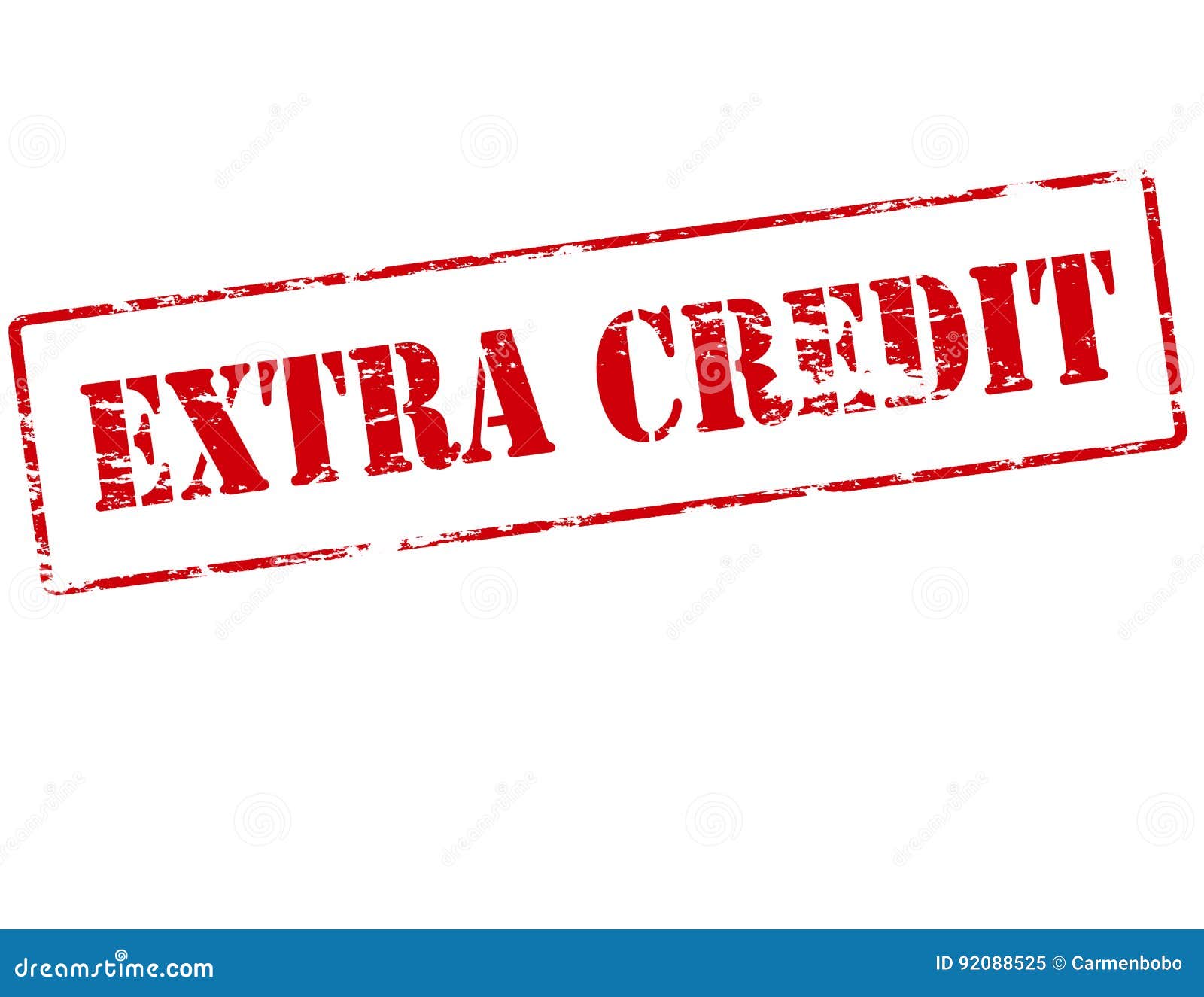 Extra credit stock illustration. Illustration of rectangular - 92088525