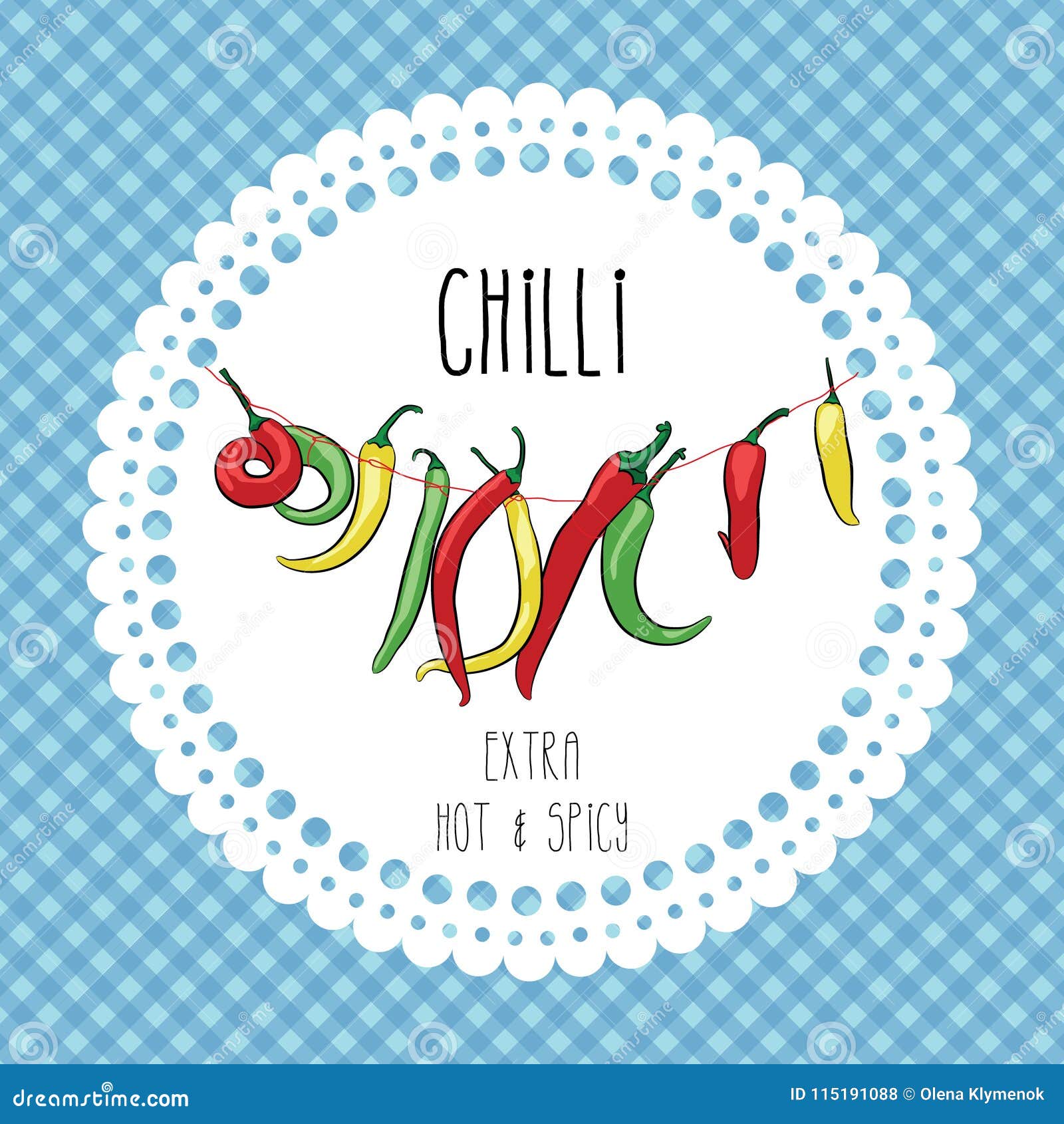 Extra Hot Chilli Peppers. Vector Illustration. Stock Vector ...