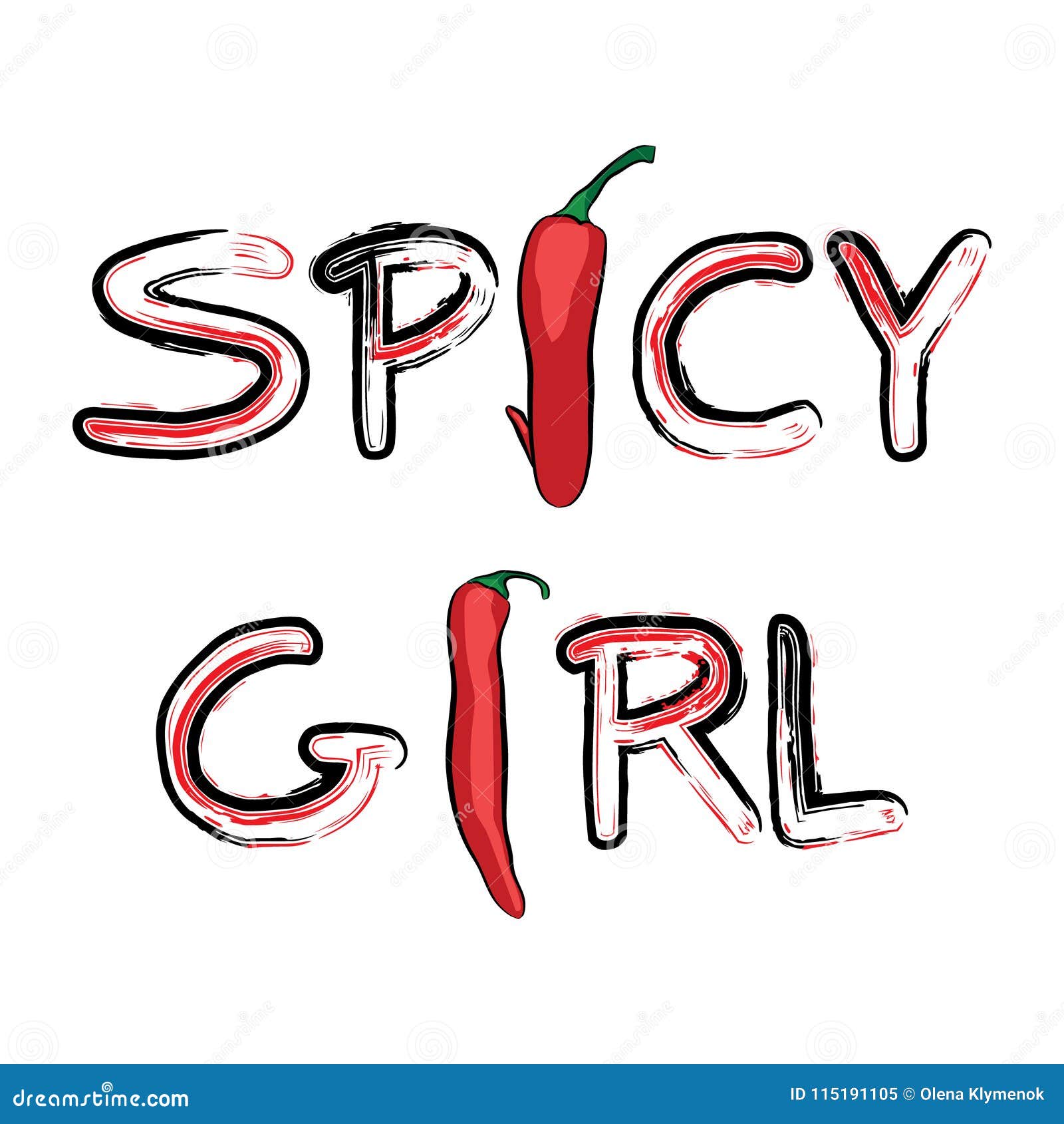 Extra Hot Chilli Peppers. Vector Illustration. Stock Vector ...