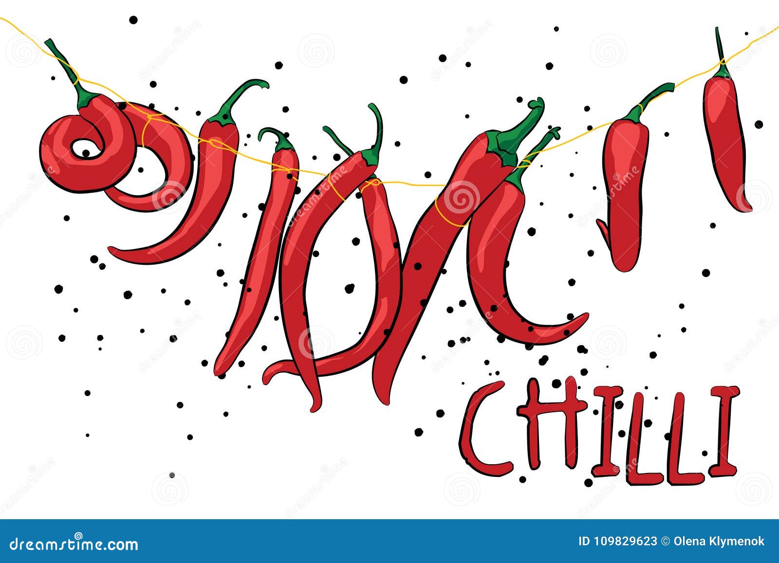 Extra Hot Chilli Peppers. Vector Illustration. Stock Illustration ...