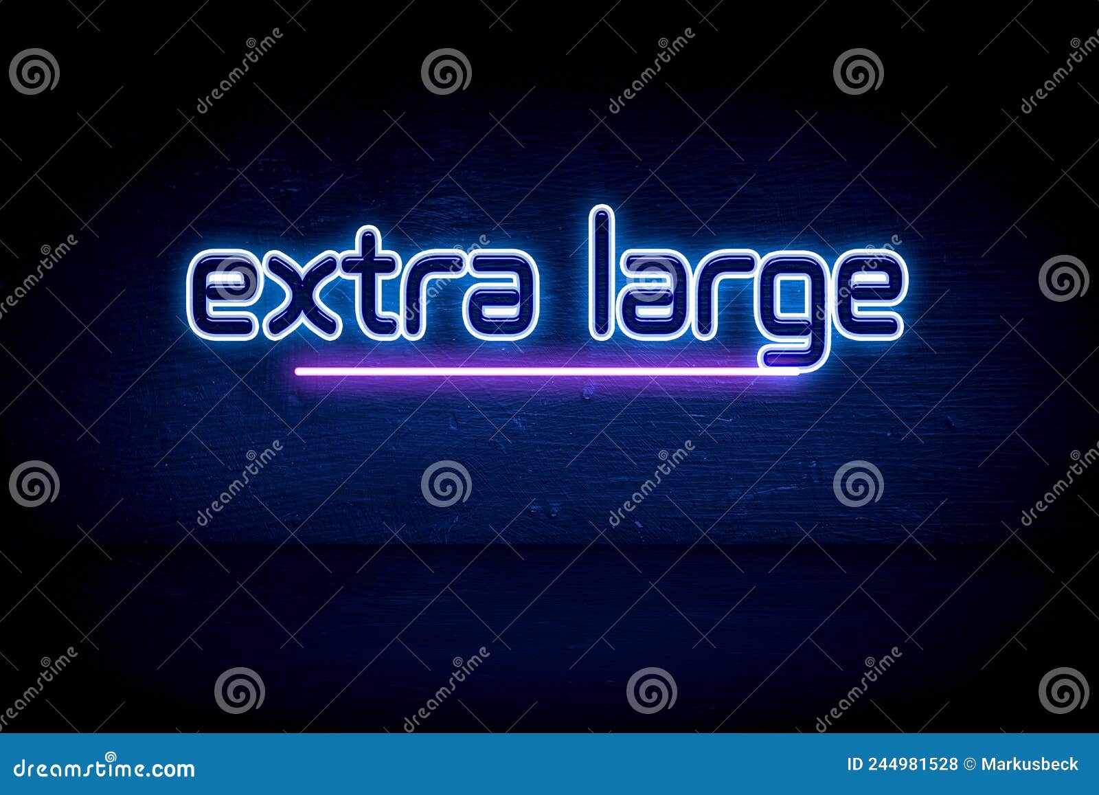 Extra Large - Blue Neon Announcement Signboard Stock Photo - Image of ...