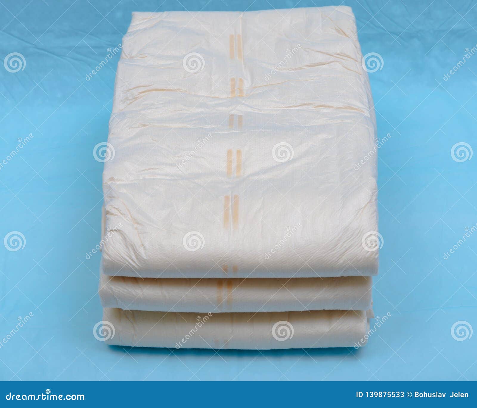 Extra Large Size Briefs For Adults Isolated On Blue Diapers For Adults