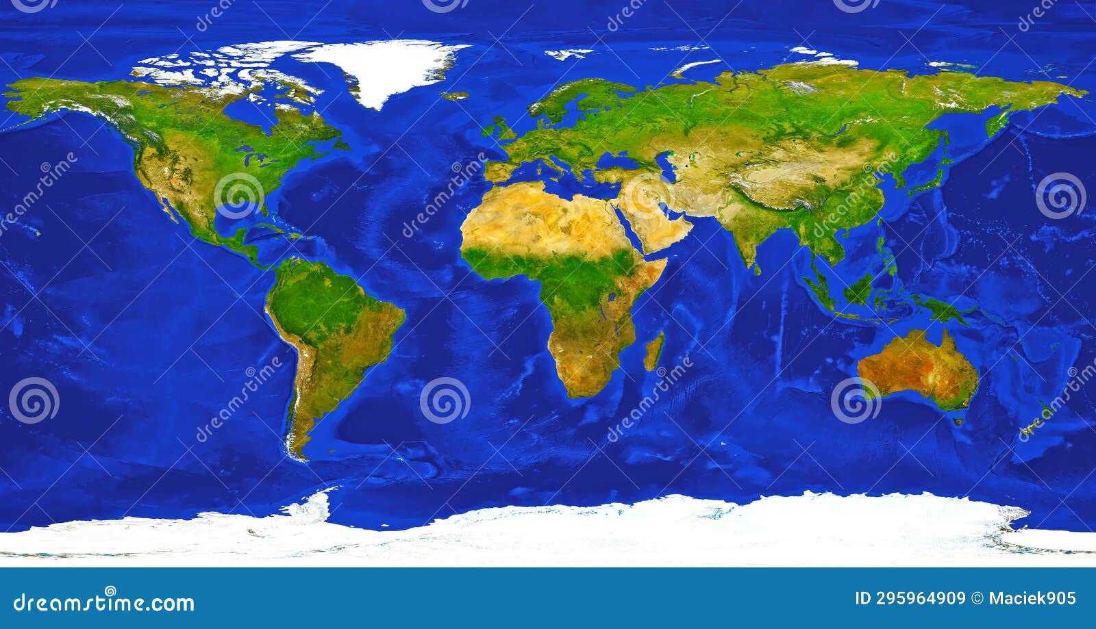 Extra Large Size Physical World Map Illustration. Primary Source ...