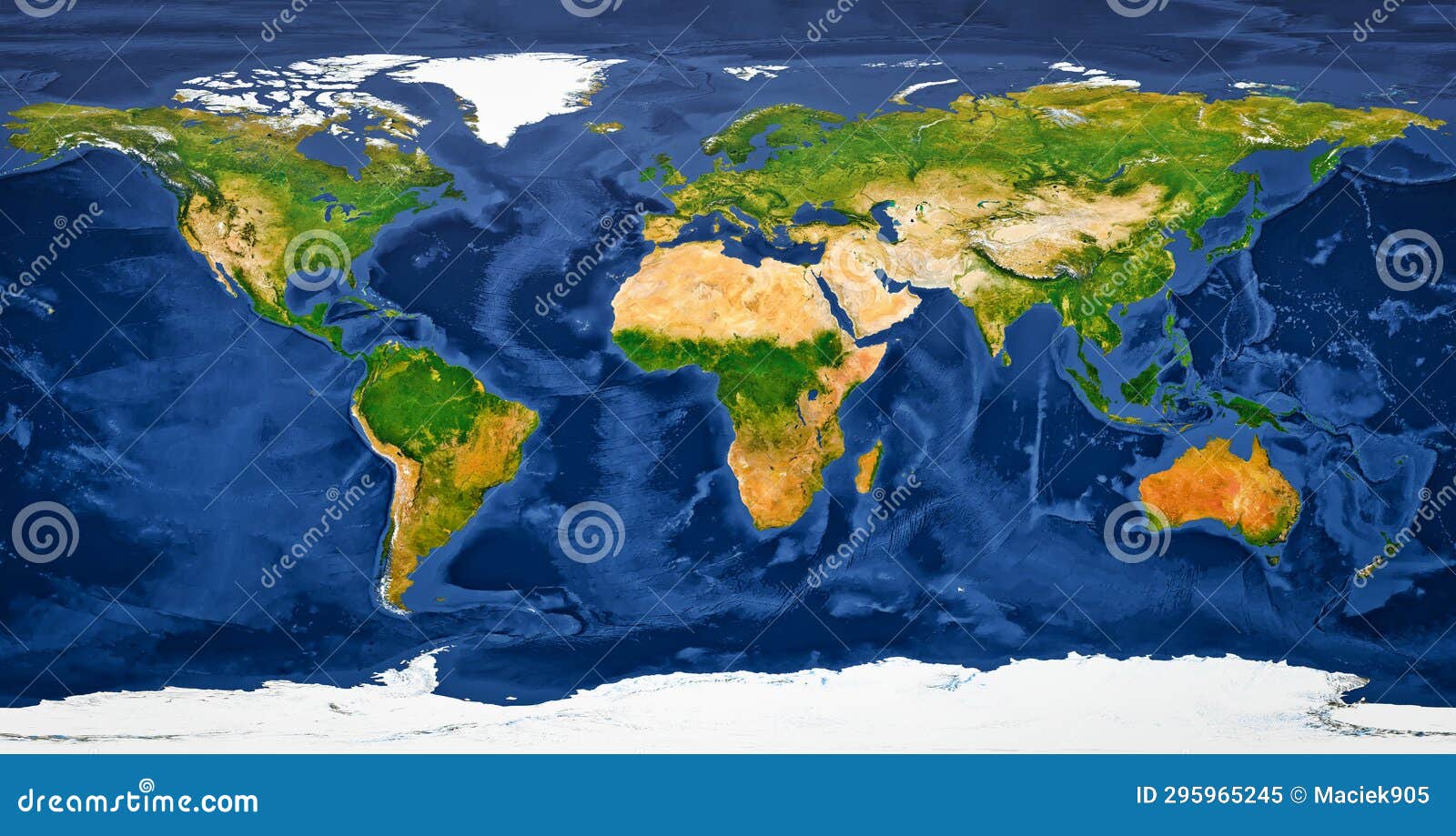 Extra Large Size Physical World Map Illustration. Primary Source ...