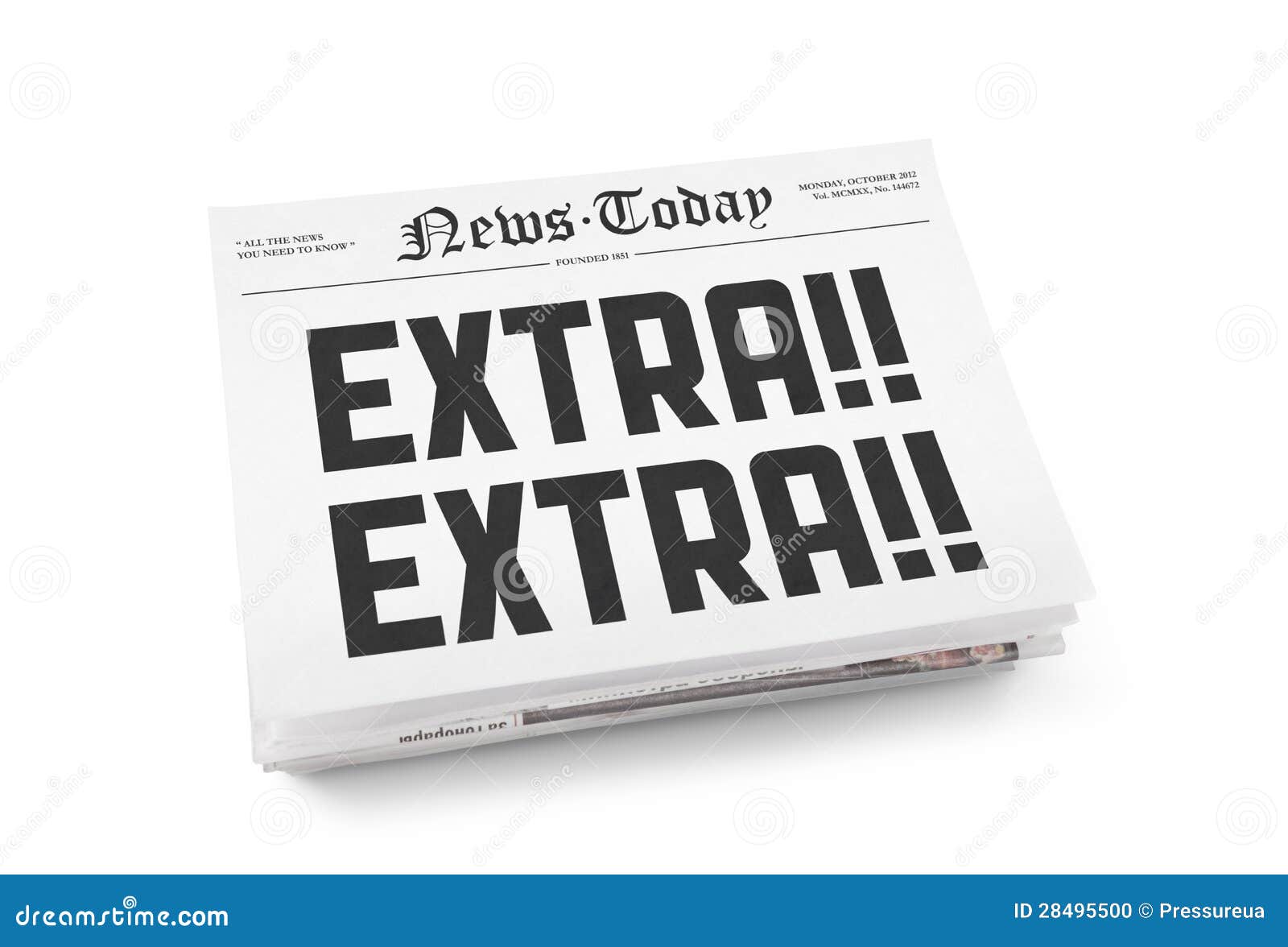 Extra news today stock photo. Image of front, media, document - 28495500