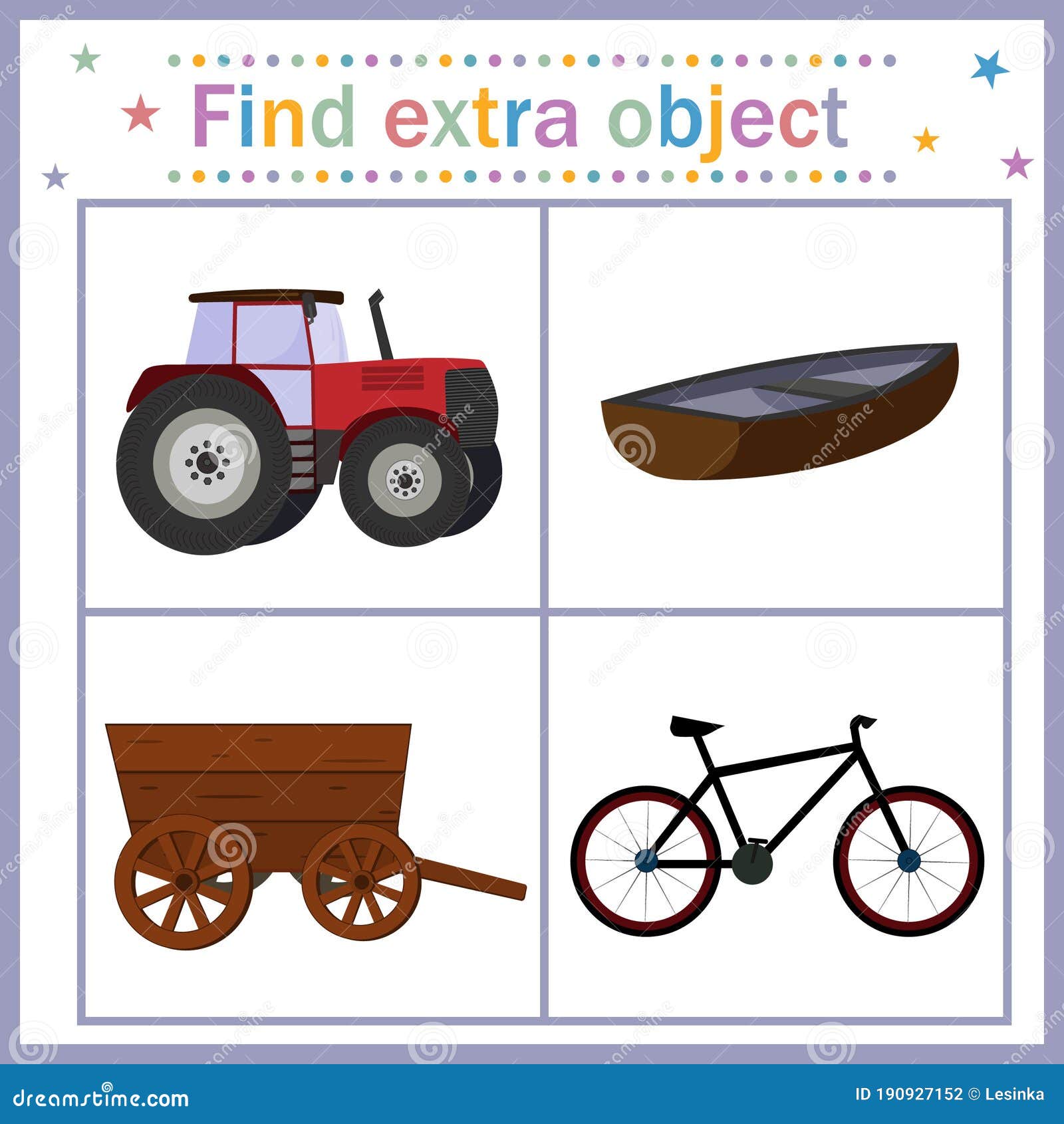 Extra Object the Theme of Transport Stock Vector - Illustration of text ...