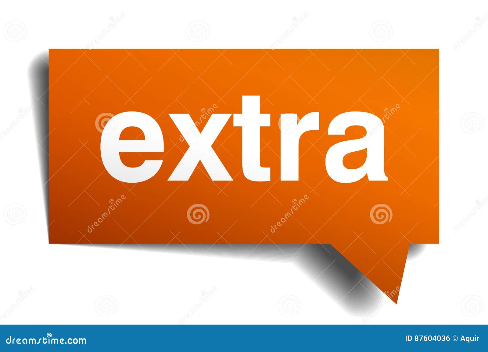 Extra orange speech bubble stock vector. Illustration of banner - 87604036