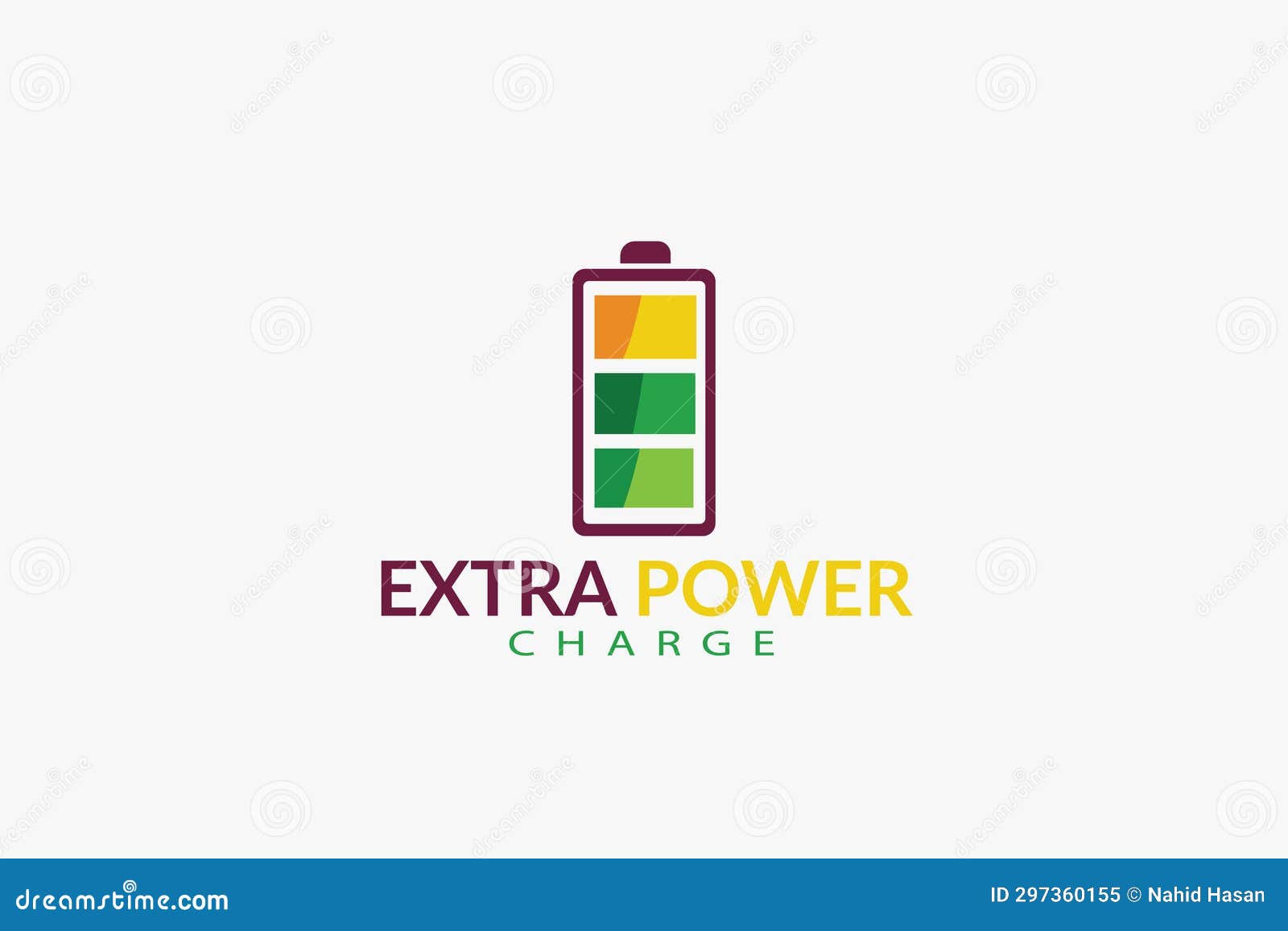 Extra Power Battery Logo Design Vector Template Stock Vector ...